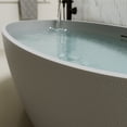 55'' Freestanding Bathtub Resin Stone Soaking Bathtub Solid Surface ...
