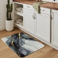 Marble Texture Front Door Mat Indoor Entrance, Gray Marble Abstract Art ...