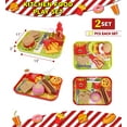 Mozlly Kitchen Food Playset - Cute Fast Food Playset with Trays, Plates ...