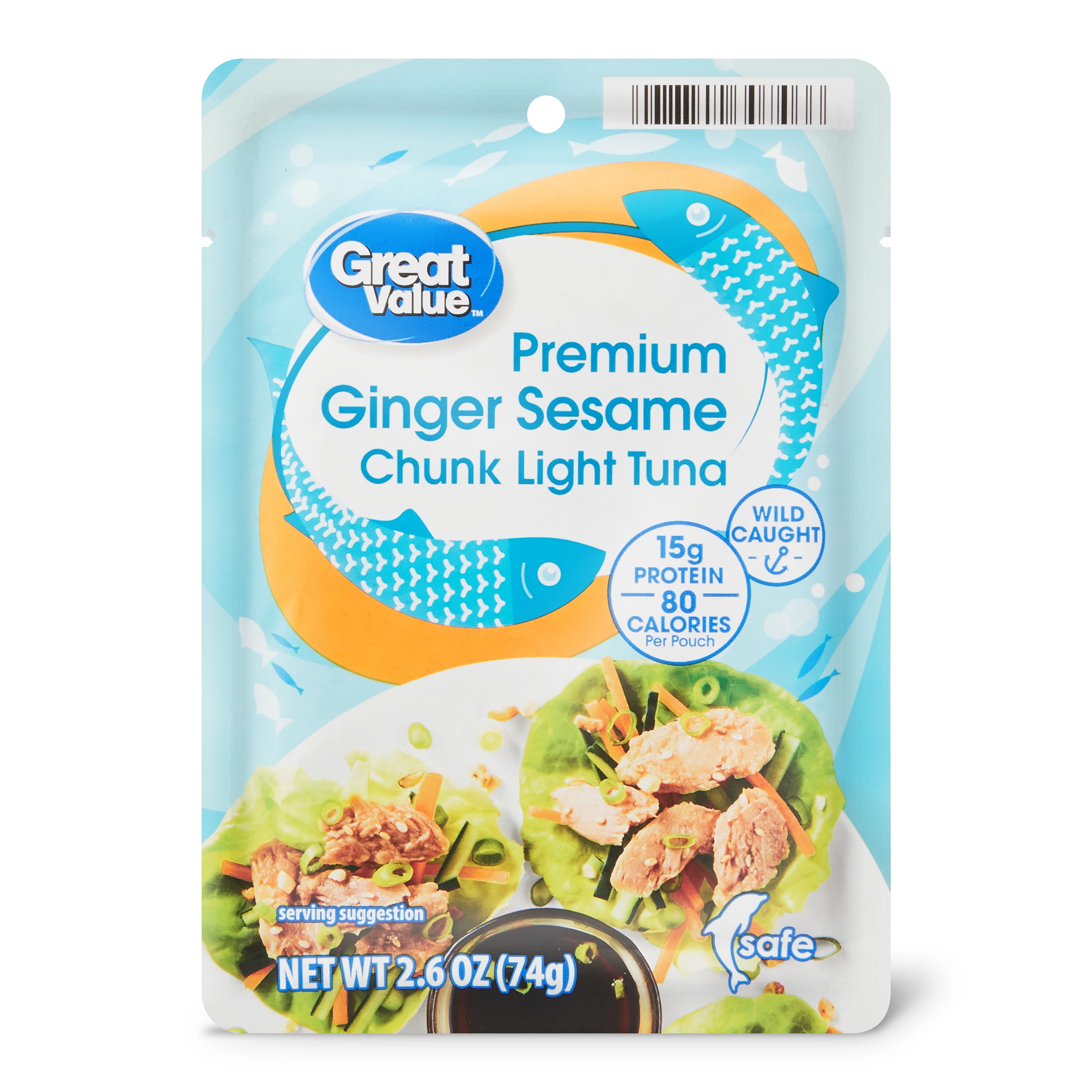 Great Value Premium Ginger Sesame Chunk Light Tuna, 2.6 oz - Walmart.com
