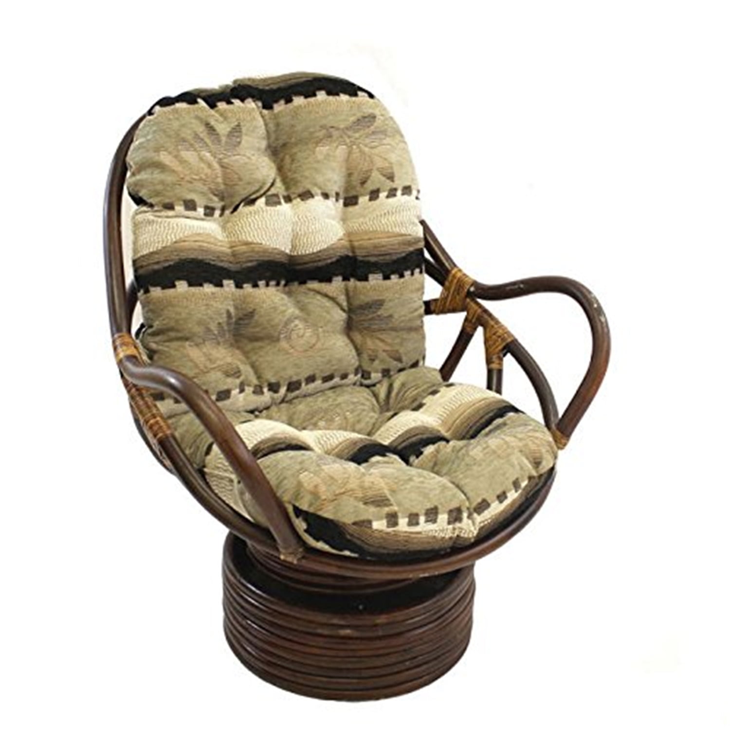 International Caravan Rattan Swivel Rocker with Cushion - Walmart.com