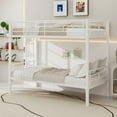 LHYY Twin Over Twin Metal Bunk Bed for ,Metal Structure Bedframe with ...