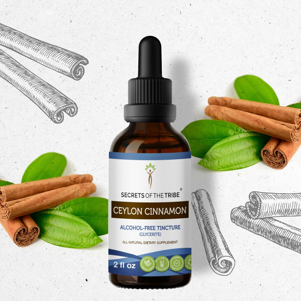 Ceylon Cinnamon Tincture Alcohol-FREE Extract, Organic Cinnamon ...