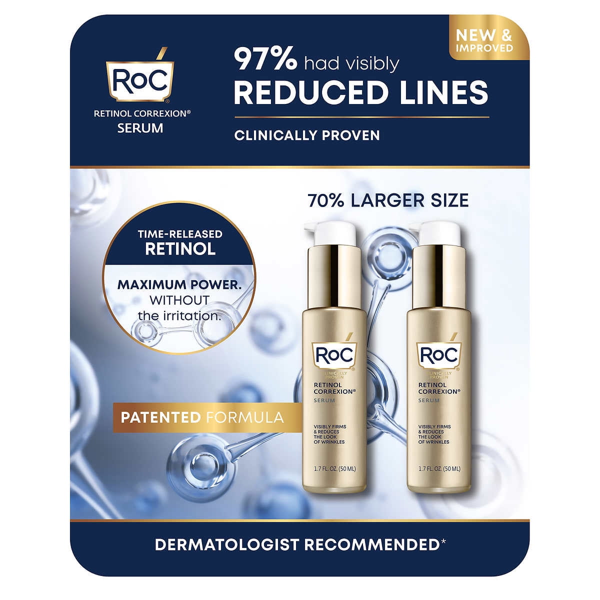 RoC Retinol Correxion Serum, 1.7 fl oz, 2 Pack - Walmart.com