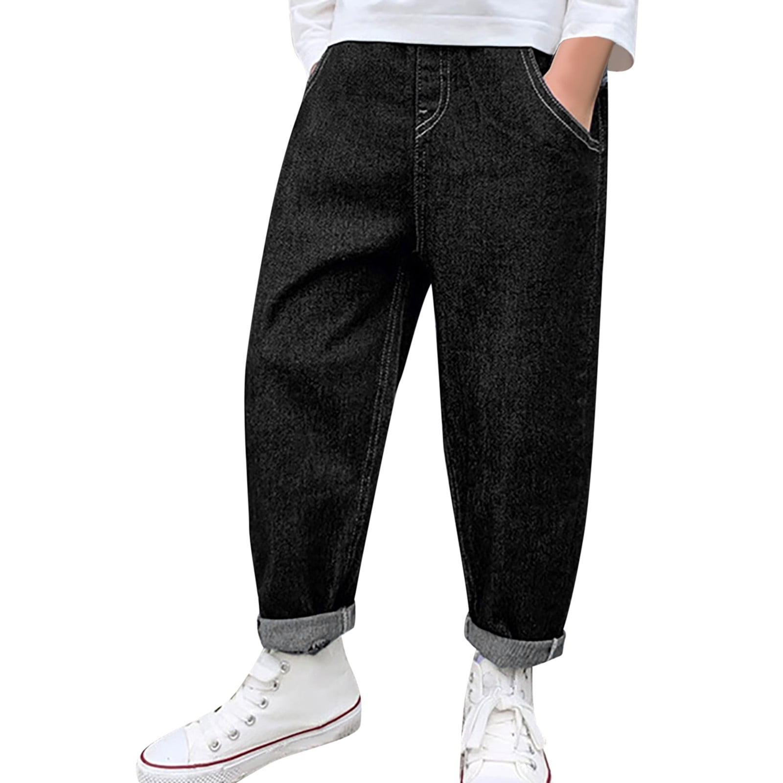 Click here for Weiyll Pants For Boys Wide Leg Jeans Loose Fit Den... prices
