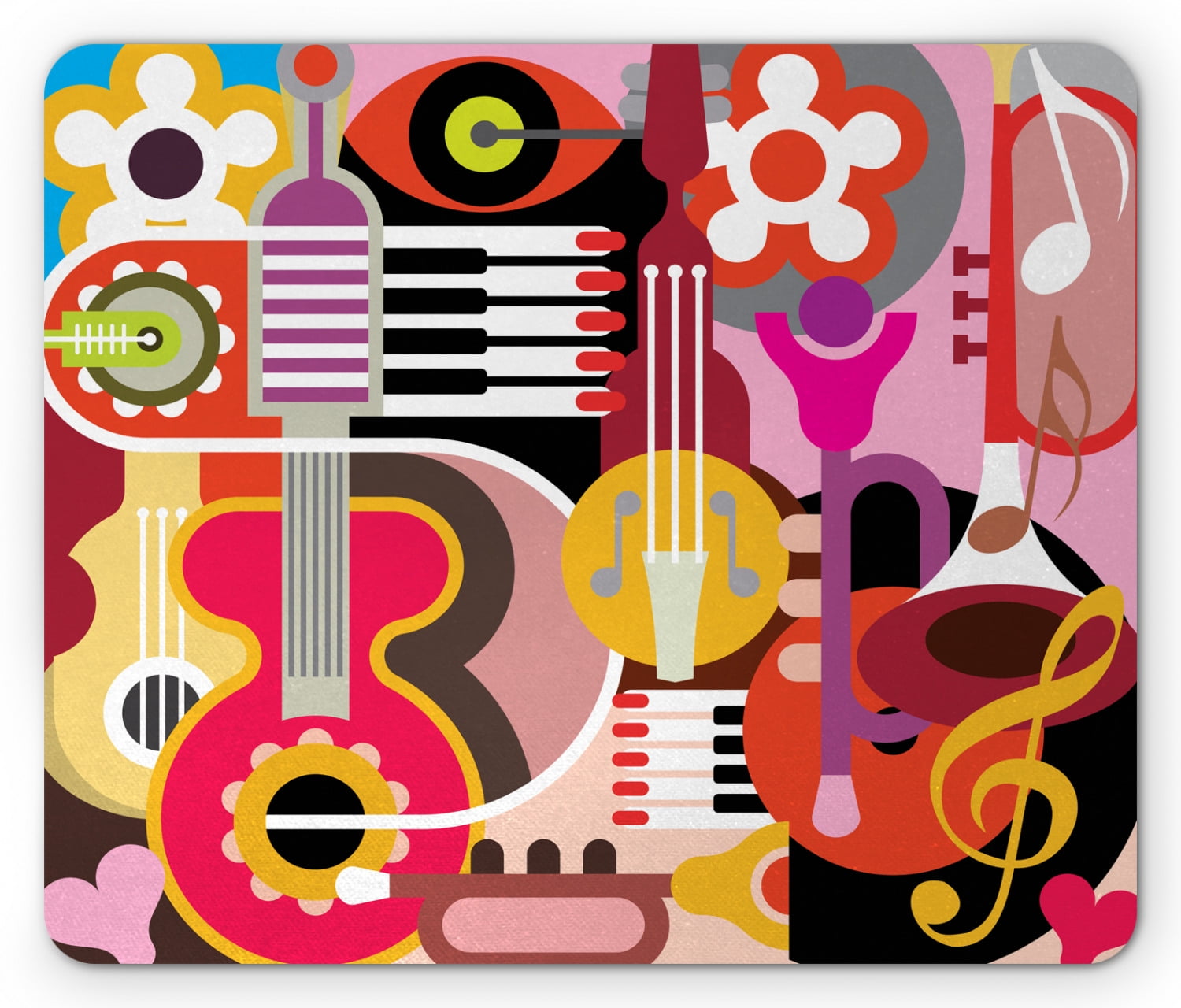 Music Mouse Pad, Complex Graphic with Various Musical Properties ...