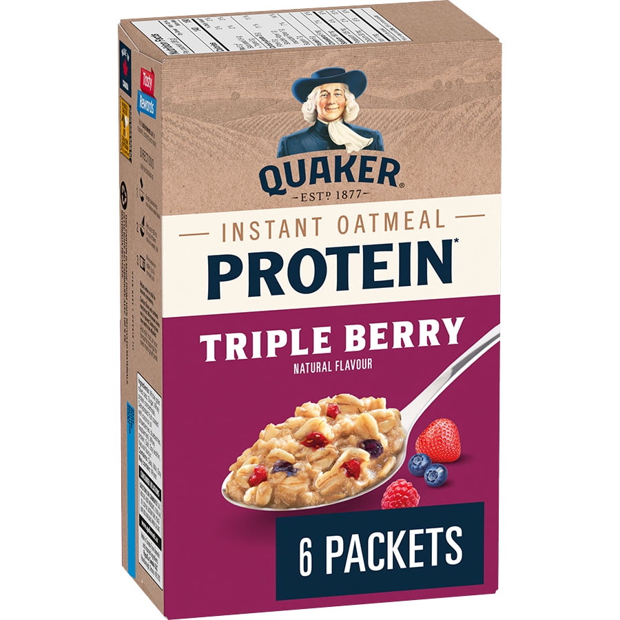 Click here for Quaker High Protein Triple Berry Instant Oatmeal 3... prices