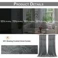 Lapalife Blackout Velvet Curtains, Scroll Floral Pattern Rod Pocket ...