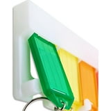 TOSEERY Key Rack, 8 Hooks, Wall-Mounted, White, Includes Labels and ...