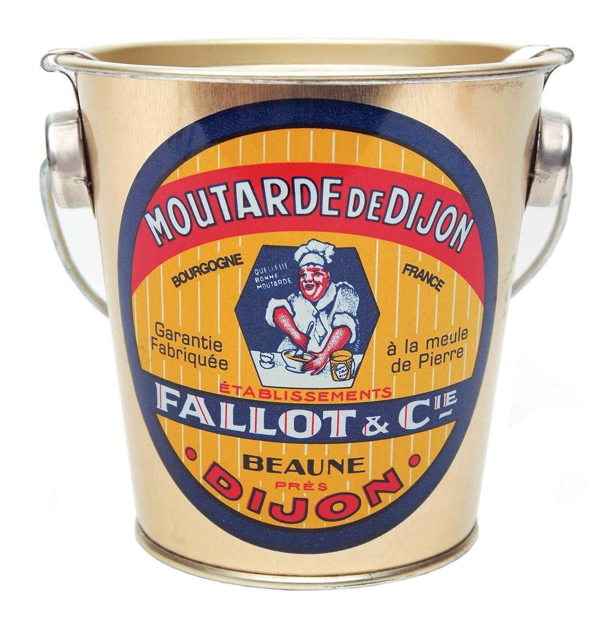 Edmond Fallot Dijon Mustard 16oz Jar Inside Tin Pail - Walmart.com