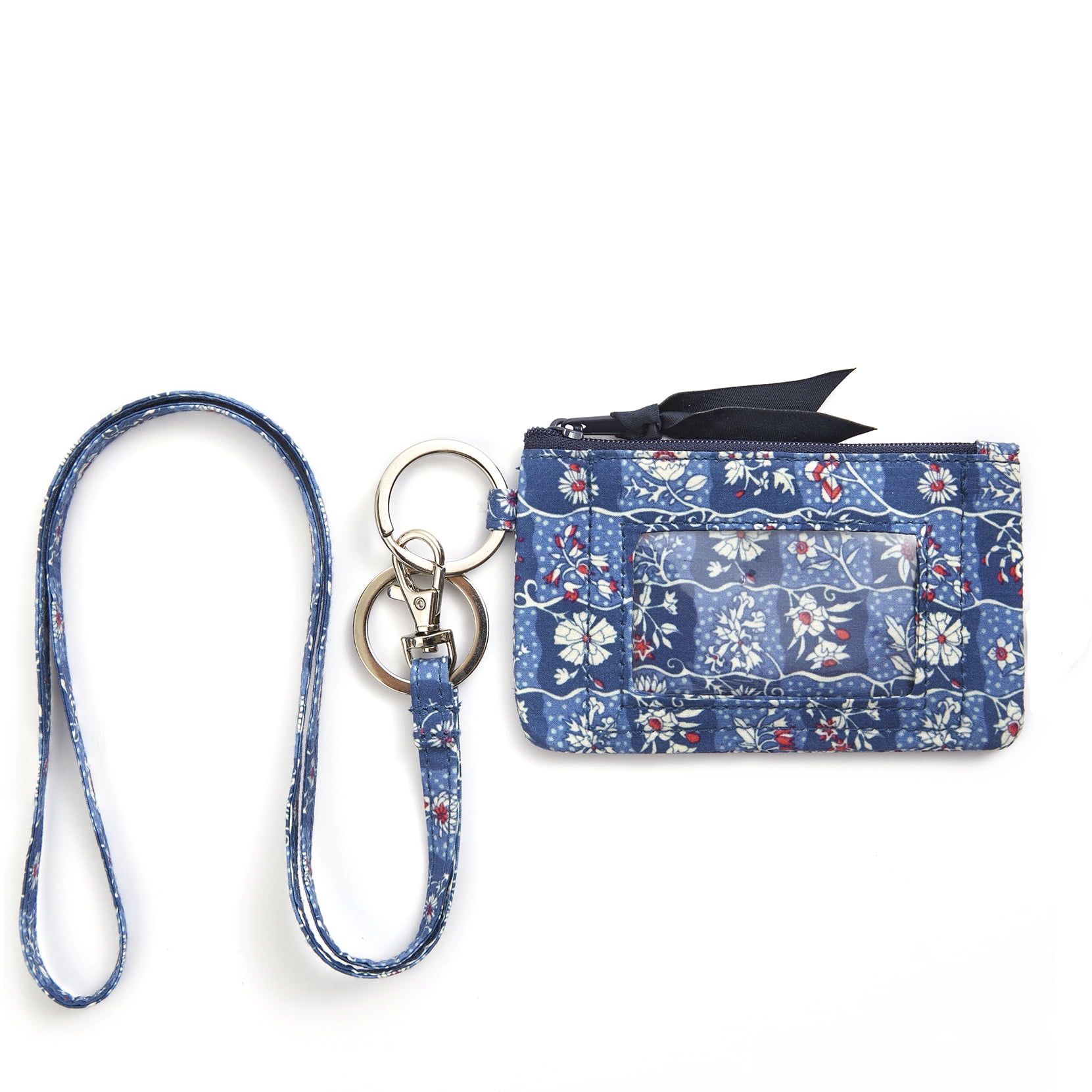 WONDERFUL FLOWER Lanyard Wallet - Fabric ID Case Wallets with Keychain ...