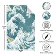 Blue and White Ocean Wave Kitchen Towels 6-Piece Pack Tea Towels for ...