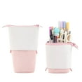 Pompotops Pen Pencil Telescopic Holder Stationery Case Corduroy Stand ...