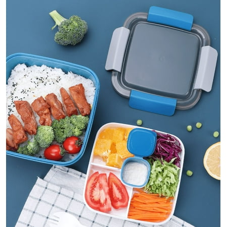 Salad Lunch Containers To Go, Large Lunch Containers, 3-Compartment ...