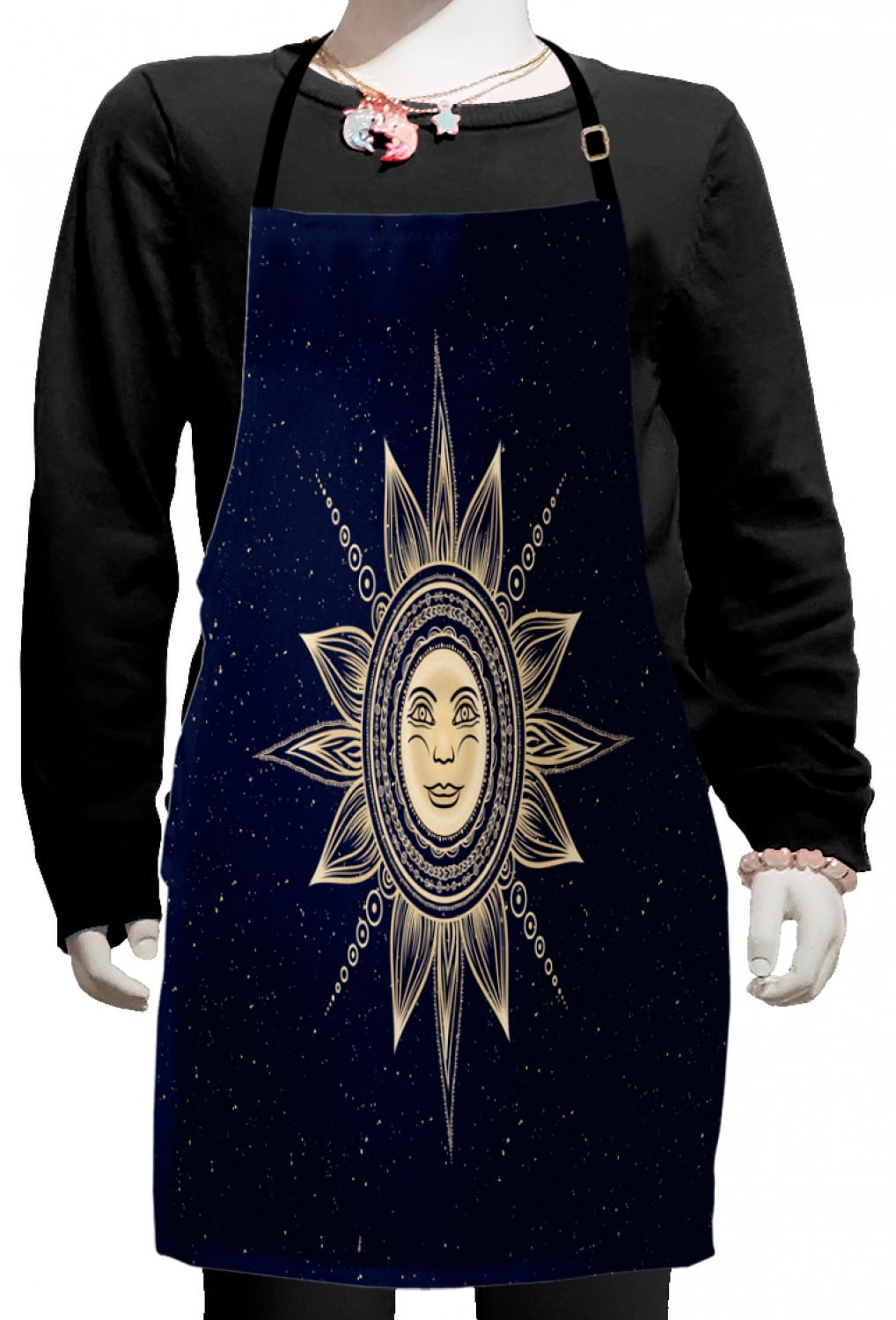 Psychedelic Kids Apron, Vintage Occult Sun with Face Boho Esoteric ...