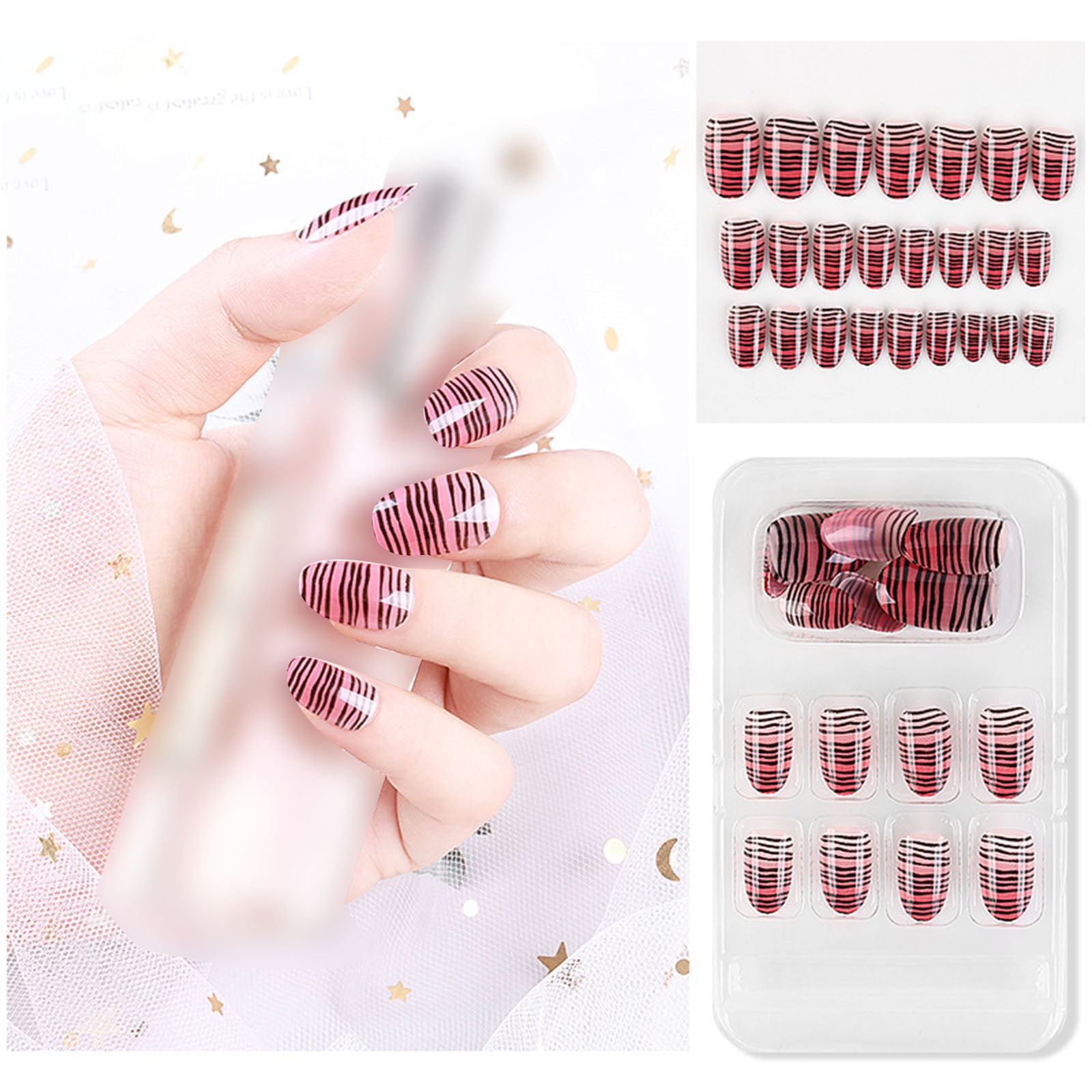 Uso de uñas Ballet Uñas postizas Acabado Desmontable Uso de uñas ...