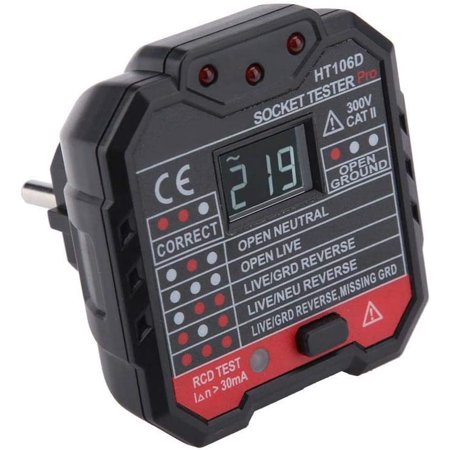 LUO Socket Tester, Automatic Electric Outlet Tester with LCD Display ...