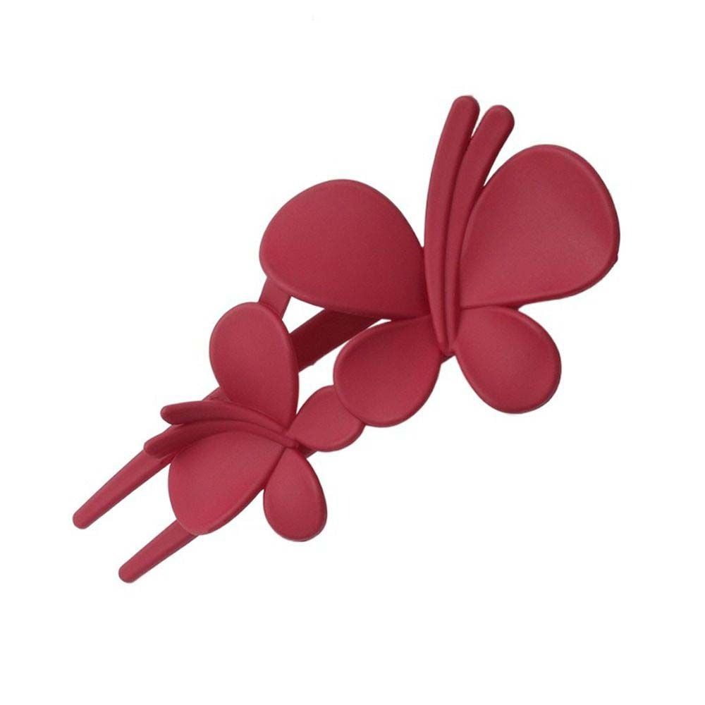 Frosted Double Butterfly Duckbill Clip, Horizontal Clip, Back Head ...