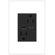 Leviton CR20-W 20-Amp, 125-Volt, Narrow Body Duplex Receptacle ...