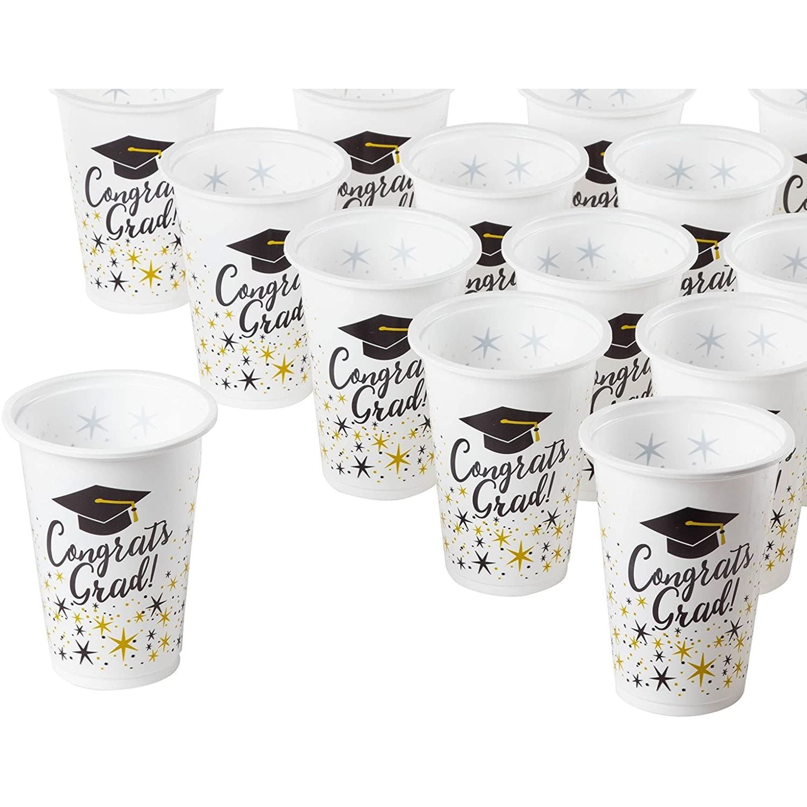 Craft Supplies & Tools Party Tableware Congrats Grad Cups Black and ...