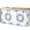 Blue Purple Hydrangea Cabinet Curtain 28"W x 51"L, Farmhouse Country ...