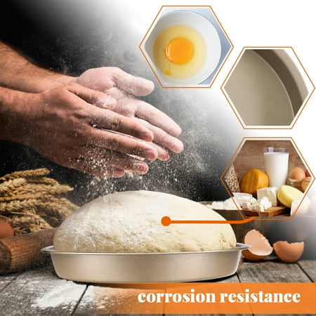 Pizza Pan Non-stick Round Shape Baking Tray Baking Pan Mold Seamless ...