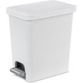 AINUO 2.7 Gallon Rectangular Step On Trash Bin, Plastic Indoor ...