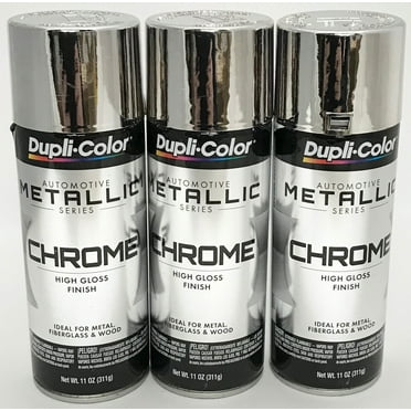Dupli-Color CS101 Chrome Instant Enamel Spray (11 oz) with Latex Gloves ...