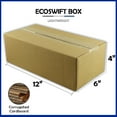 EcoSwift Brand Premium 12x6x4 Cardboard Box Mailing Packing Shipping ...