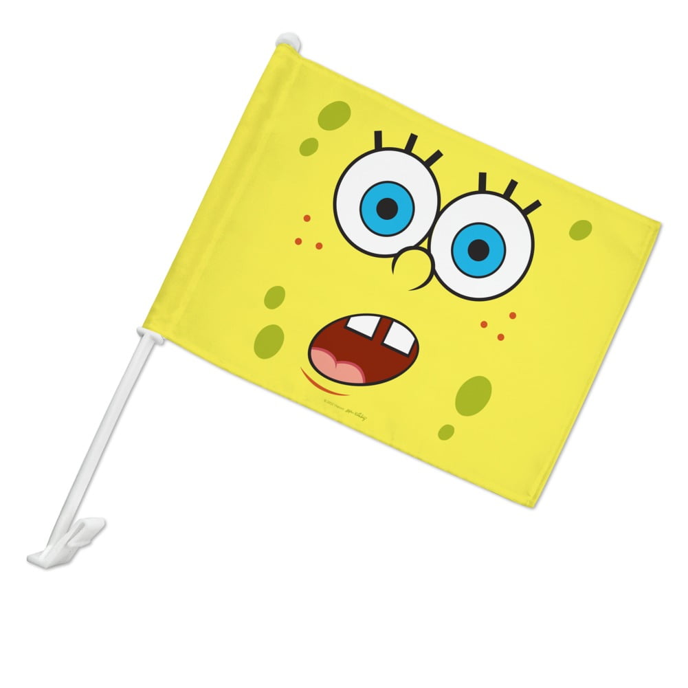 SpongeBob Surprise Face Car Truck Flag with Window Clip On Pole Holder ...