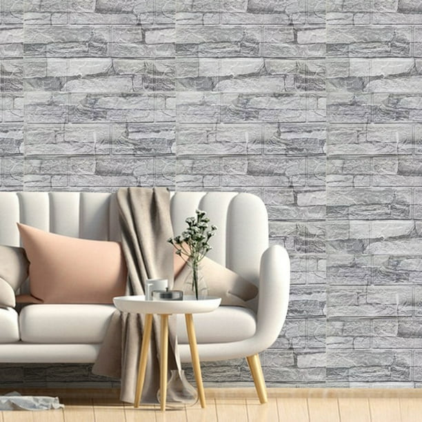 Heflashor 10Pcs 3D Brick Peel and Stick Wallpaper, 3D White Brick Wall ...