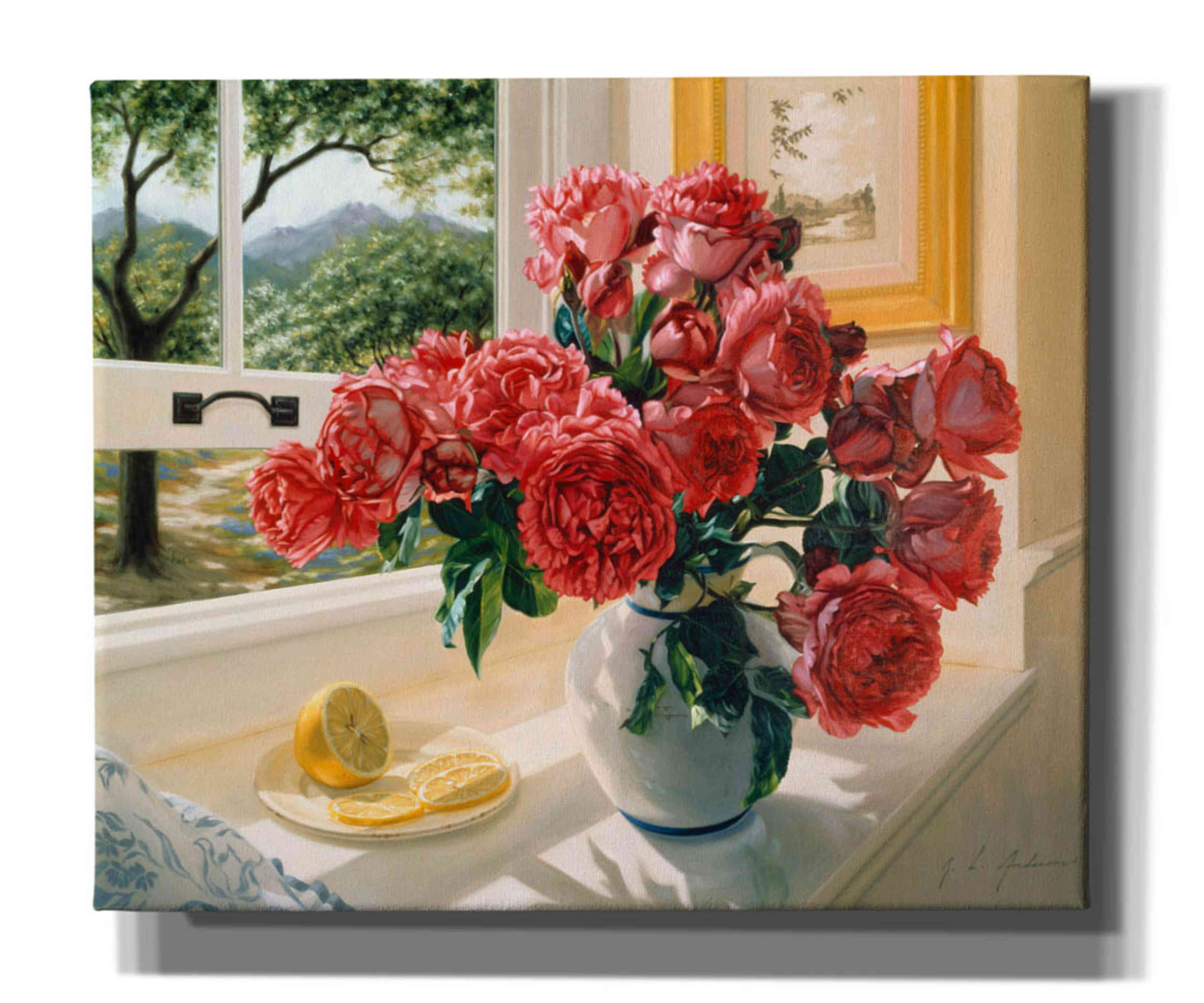 Epic Graffiti 'Hot Pink Roses' by Robin Anderson, Canvas Wall Art, 24 ...