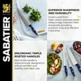 Sabatier 3 Piece Stainless Steel Triple Rivet Chef Knife Set Navy with ...