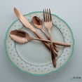 Elyon Tableware® 32 Piece Reflective Copper Flatware Set Stainless ...
