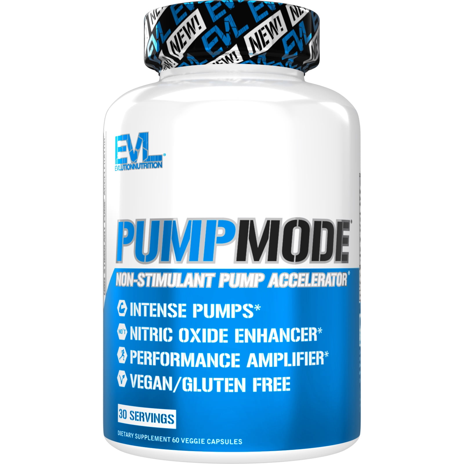 Pre-Workout Supplement – Evlution Nutrition Pump Mode Nitric Oxide Booster to Support Intense ...