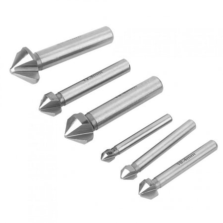 End Mill Cutter,6pcs Chamfer Cutter Round Countersink Drill Chamfer ...