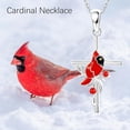 Cardinal Cross Necklace S925 Sterling Silver Red Cardinals Bird ...