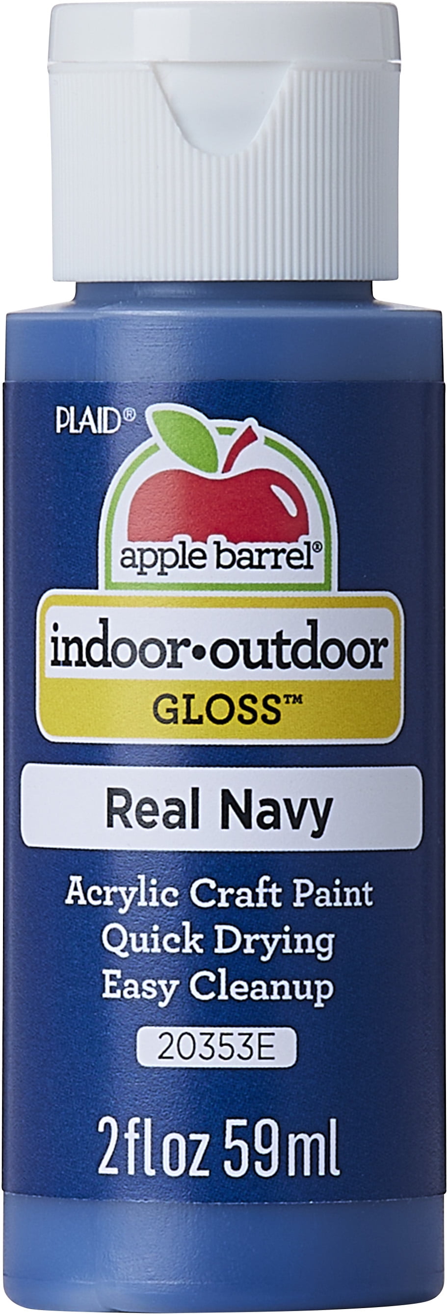 Apple Barrel Acrylic Craft Paint, Gloss Finish, Real Navy, 2 fl oz ...