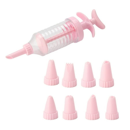 Neinkie 1 Set Plastic Cupcake Filling Injector 8 Pcs Nozzles Cookie ...