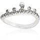 Chandelier ring in sterling silver w/4 bezel-set, 14 bead-set Ring sz ...