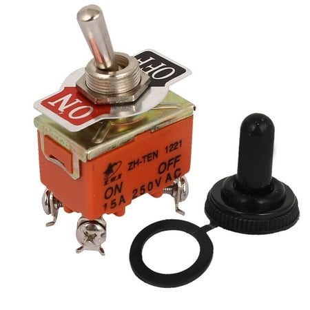 AC 250V 15A ON/OFF 2 Position DPST Toggle Switch 4 Terminals w ...