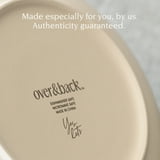 over&back Coupe Round Dinnerware Set - 16 Pieces, Semi-Matte Ivory ...