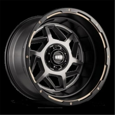 Grid OffRoad Custom Wheel for 20x10 Rim Gloss Graphite w/ Chrome Insert ...