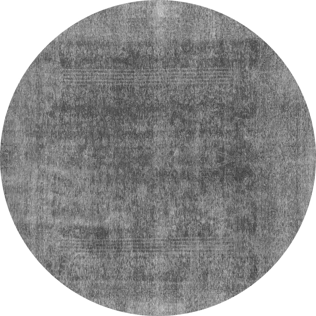 Ahgly Company Indoor Round Abstract Gray Modern Area Rugs, 8' Round ...