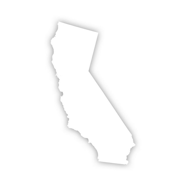 California Shaped Sticker Decal Die Cut - Self Adhesive Vinyl - Weatherproof - Made in USA ...
