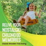Swurfer Sway Premium Coated Maple Wood Outdoor Swing with Strong ...