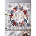 Anniversary USA Flag Sheer Curtains for Living Room Bedroom American ...