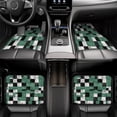 4-Piece Car Floor Mats Set, Monochrome Block Mix Crystal Velvet ...