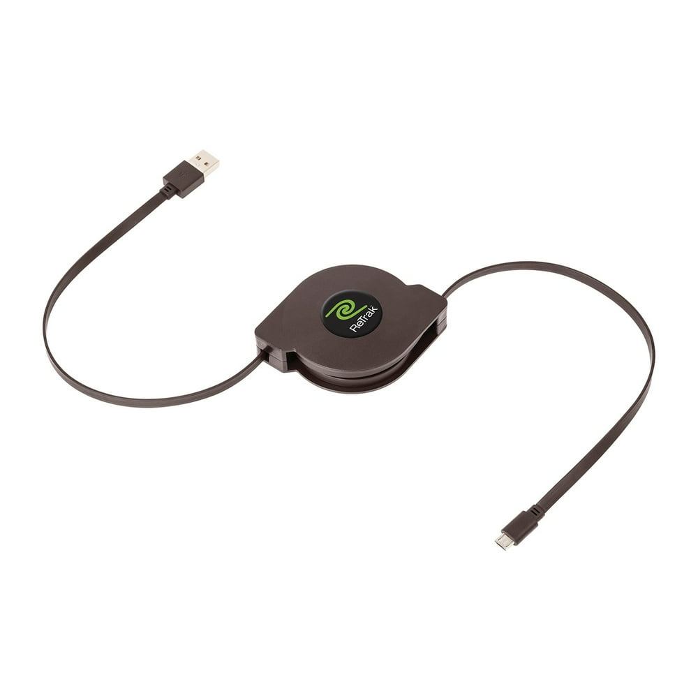 Retrak ETPRM510 Retractable 10-foot Micro USB Charge And Sync Cable ...