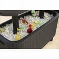 Keter Outdoor Patio Ice Deck Beverage Cooler - Bevy Bar Table and ...